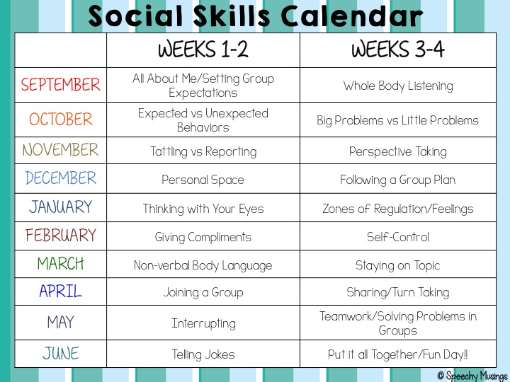 Social Skills Calendar Speechy Musings Social Skills Calendar Speechy Musings