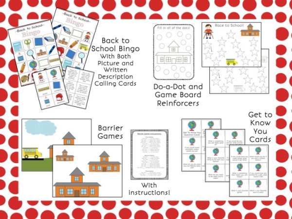 Back to School Packet for Speech and Language Therapy.