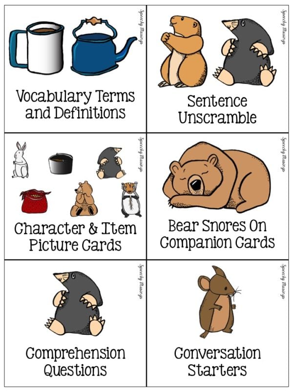 Bear Snores On Speech and Language Companion Packet.