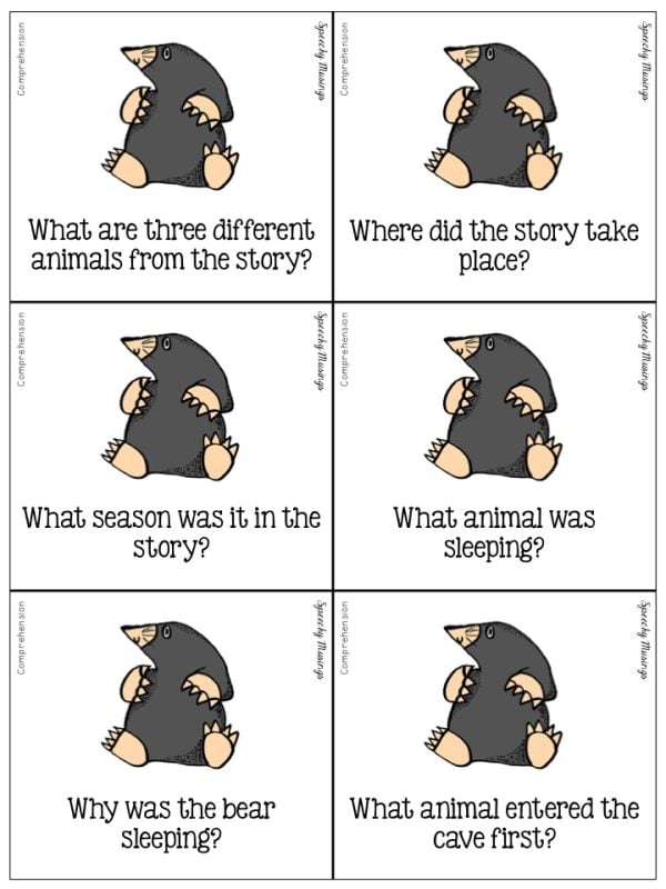 Bear Snores On Speech and Language Companion Packet.