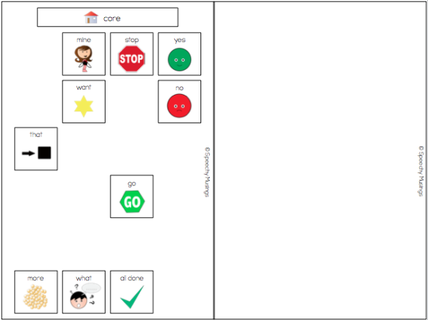 Low-Tech, Core Vocabulary Based, AAC Flip Boards.