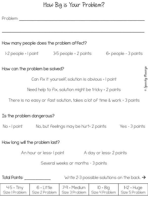 Size of the Problem Activities & Visuals | Speechy Musings