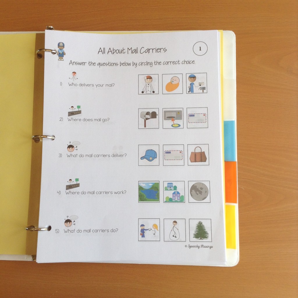 Community Helpers Worksheets Using Real Pictures | Speechy Musings