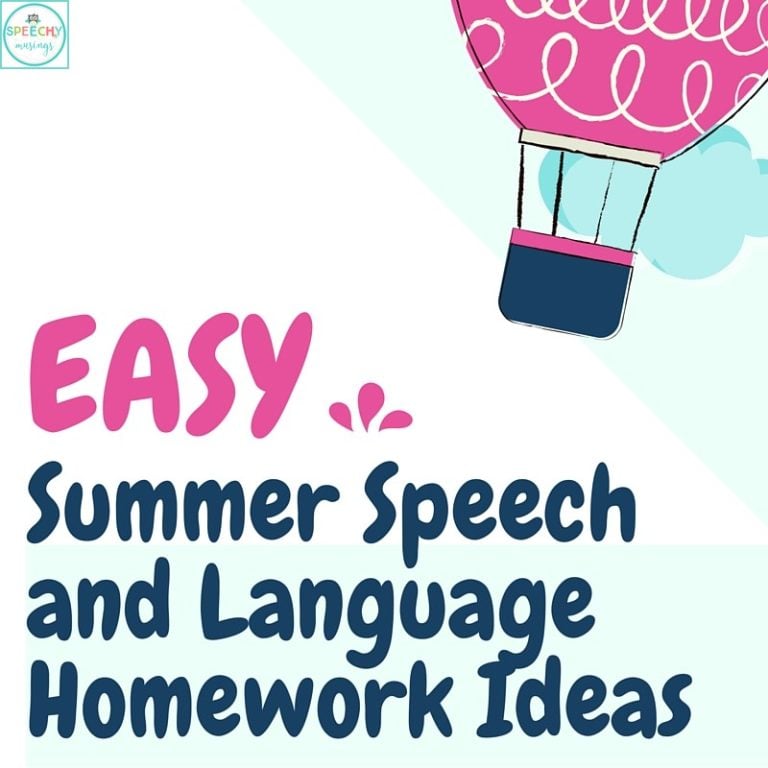EASY Speech Therapy Homework.