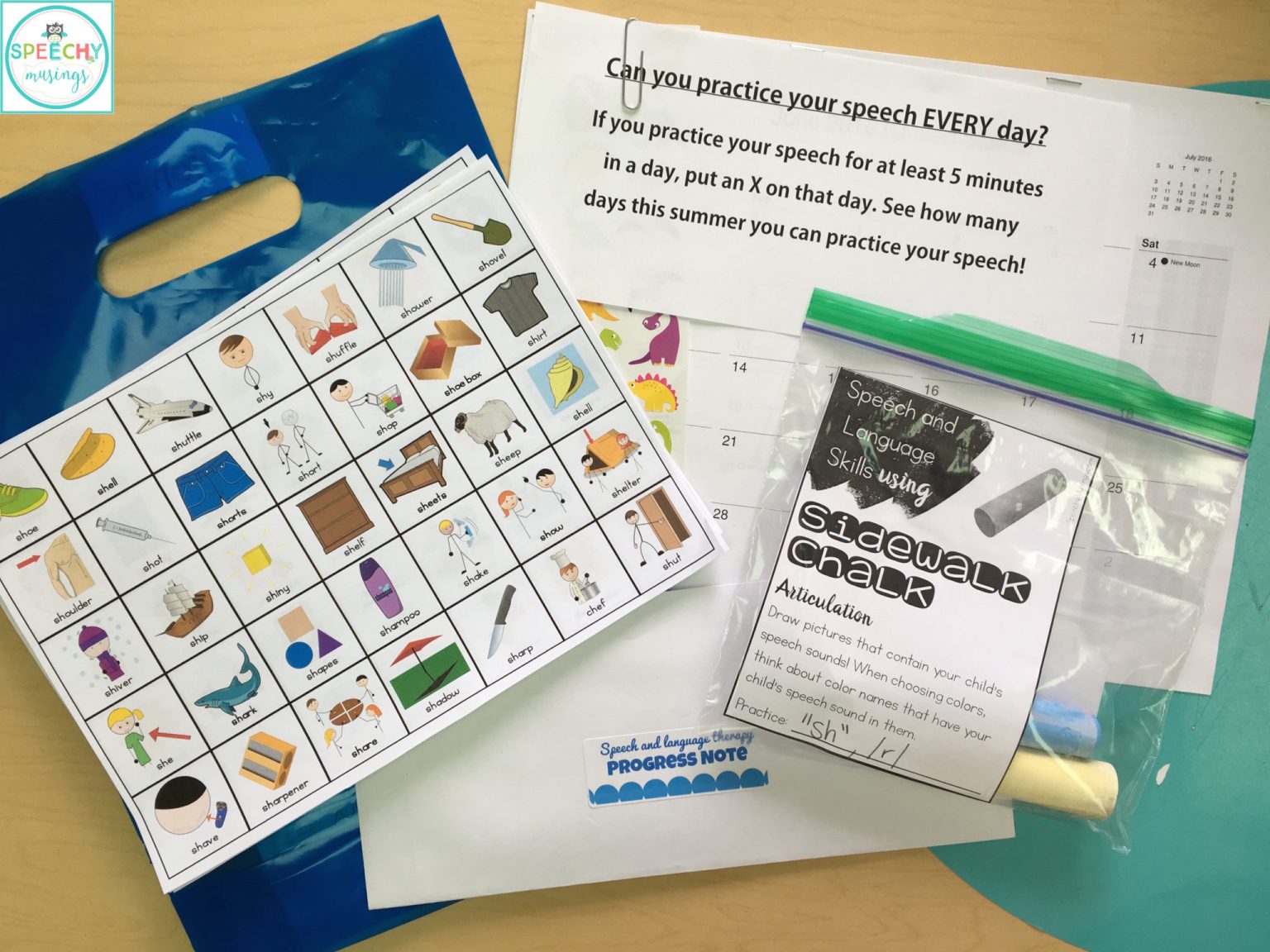 EASY Speech Therapy Homework.