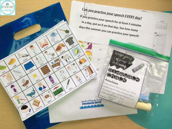 EASY Speech Therapy Homework.