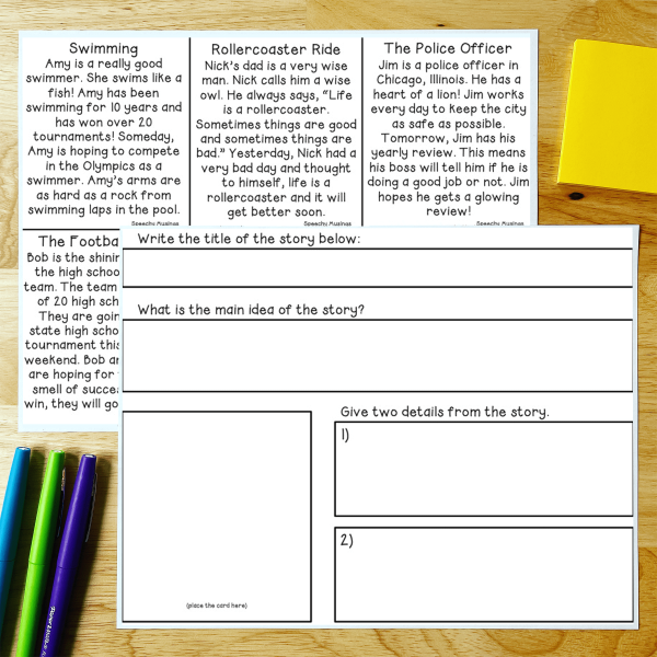 Short Stories for Narrative Intervention - Speechy Musings