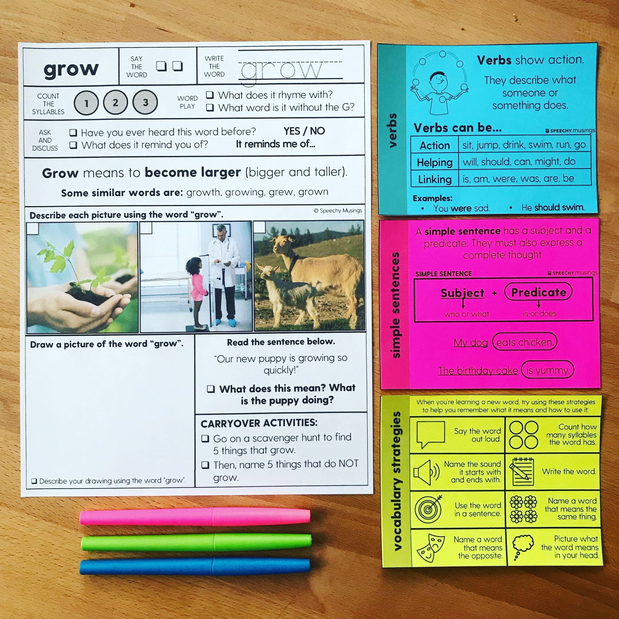 Vocabulary Activities, Goals, and EBP | Speechy Musings