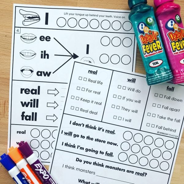 F & V: Words, Lists, Materials & Everything You Need!| Speechy Musings