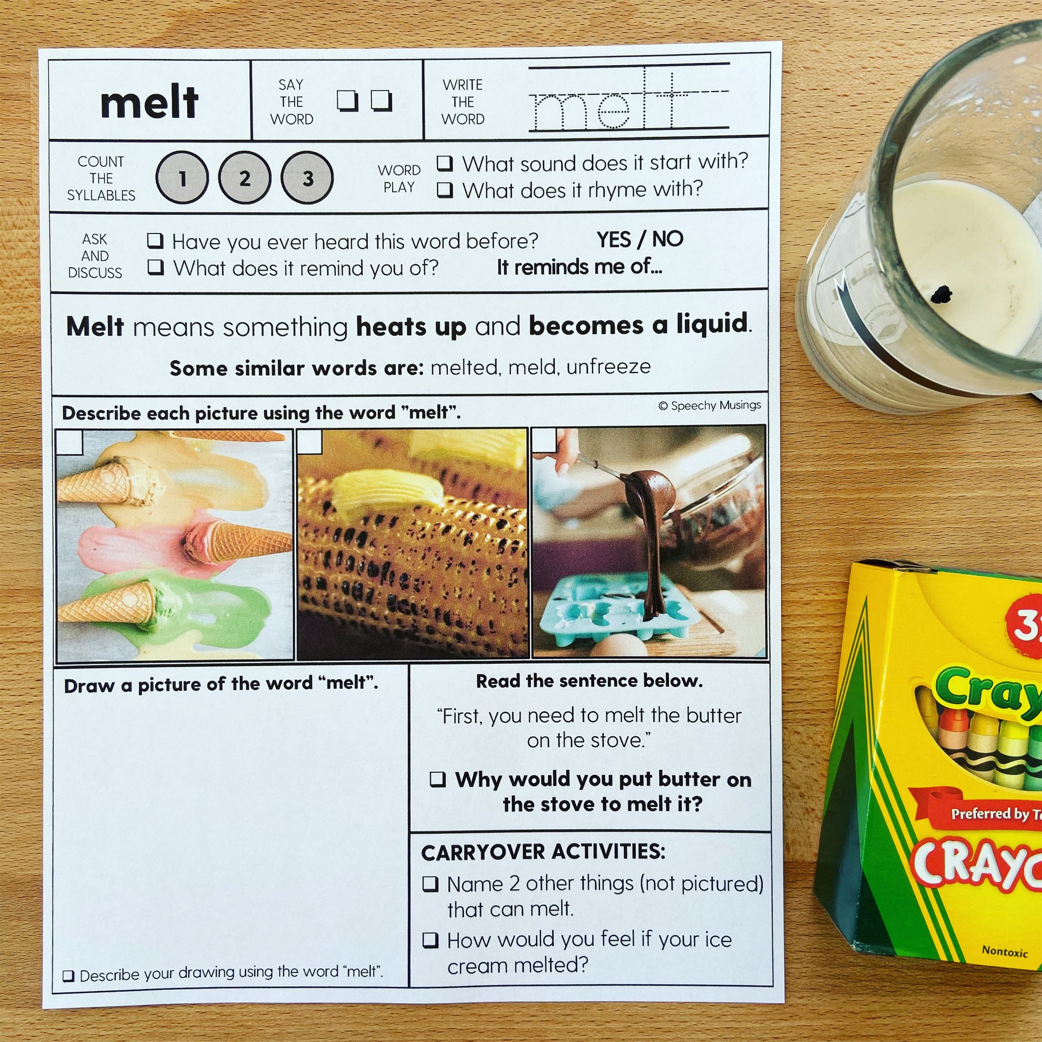 Action Pictures for Speech Therapy Targets | Speechy Musings