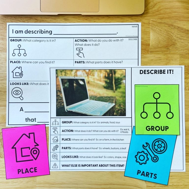 Describing Pictures for Speech Therapy | Speechy Musings