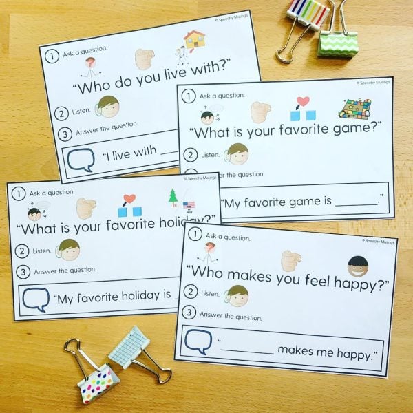 Yes and No Questions for Speech Therapy | Speechy Musings