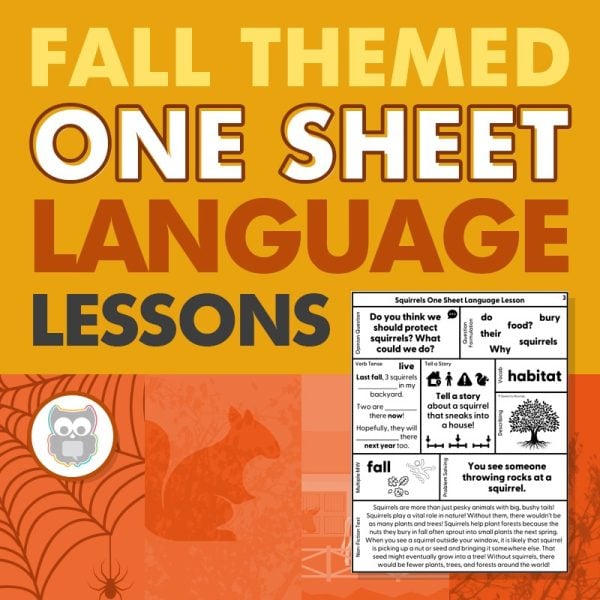 SLP Lesson Plans for Back to School and Fall | Speechy Musings