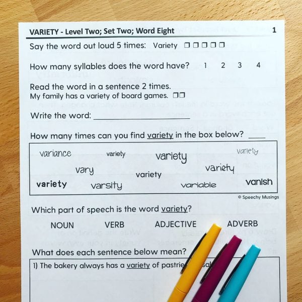 Direct Vocabulary Instruction | Speechy Musings