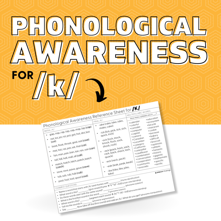 Phonological Awareness | Speechy Musings