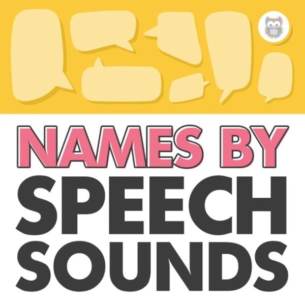 First Names Sorted by Speech Sound Freebie.
