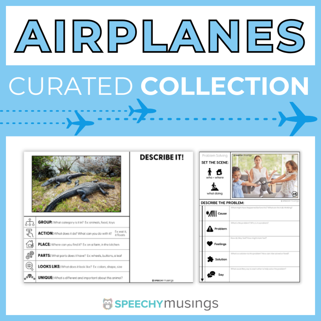 Airplanes | Themed Language Unit | Speech Language Therapy.