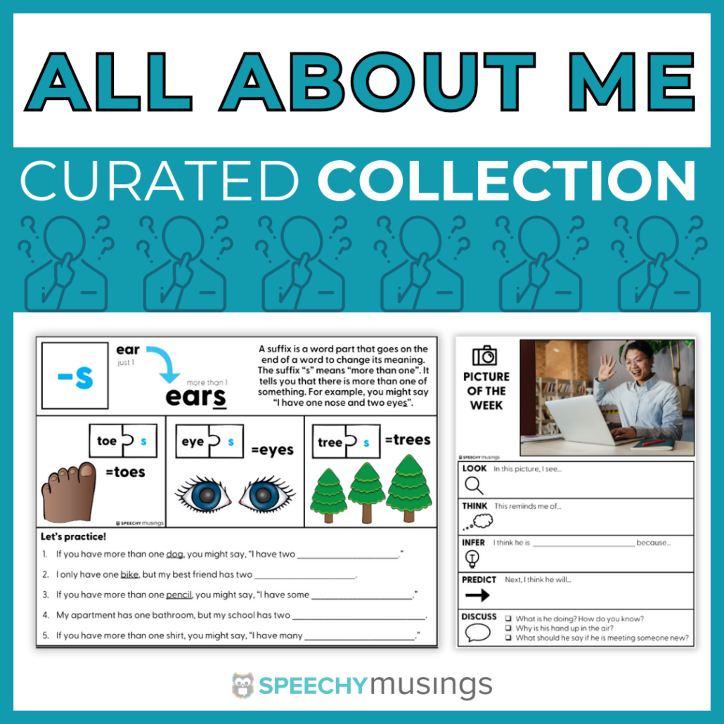 All About Me | Themed Language Unit | Speech Language Therapy.