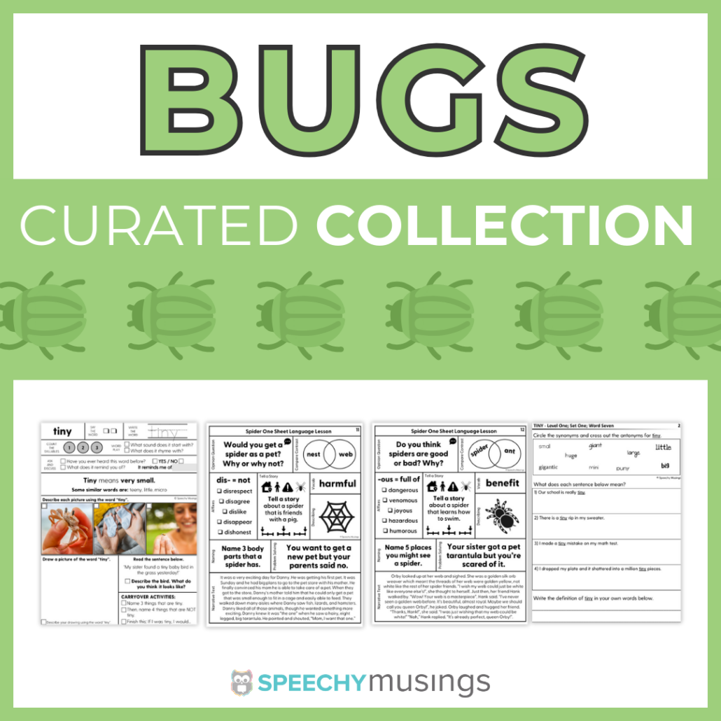 Bugs and Insects | Themed Language Unit | Speech Language Therapy.