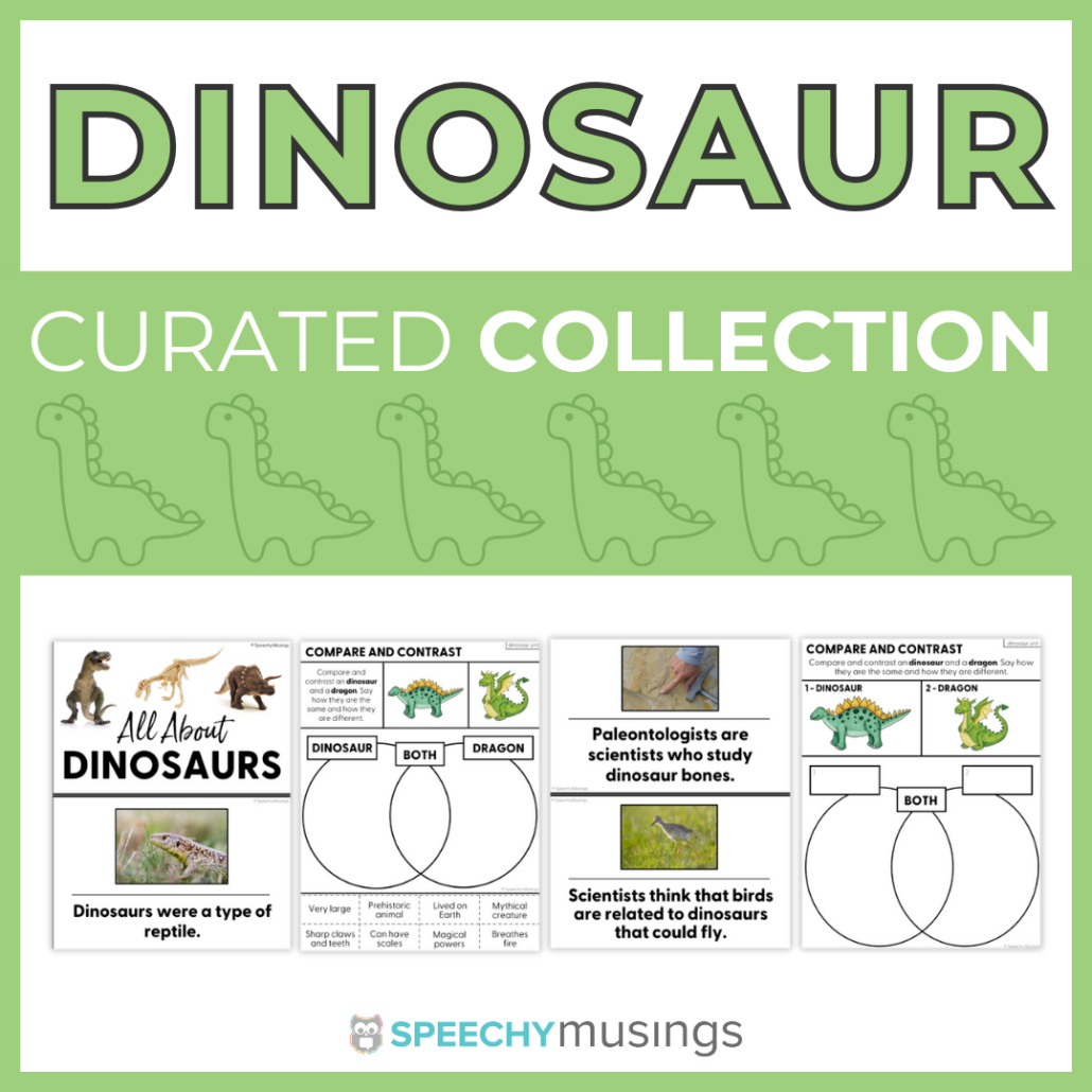 Dinosaur | Themed Language Unit | Speech Language Therapy.