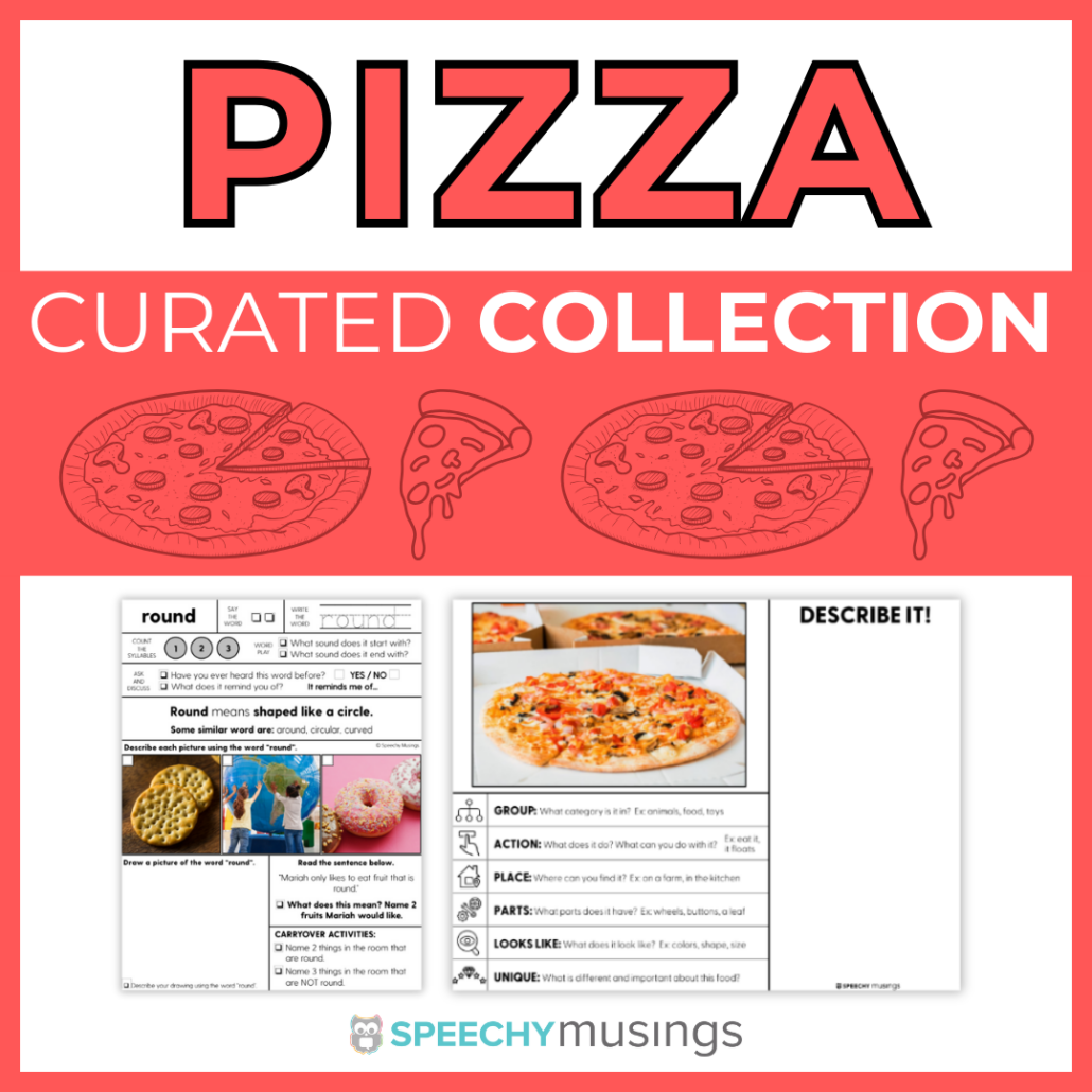 Pizza | Themed Language Unit | Speech Language Therapy.