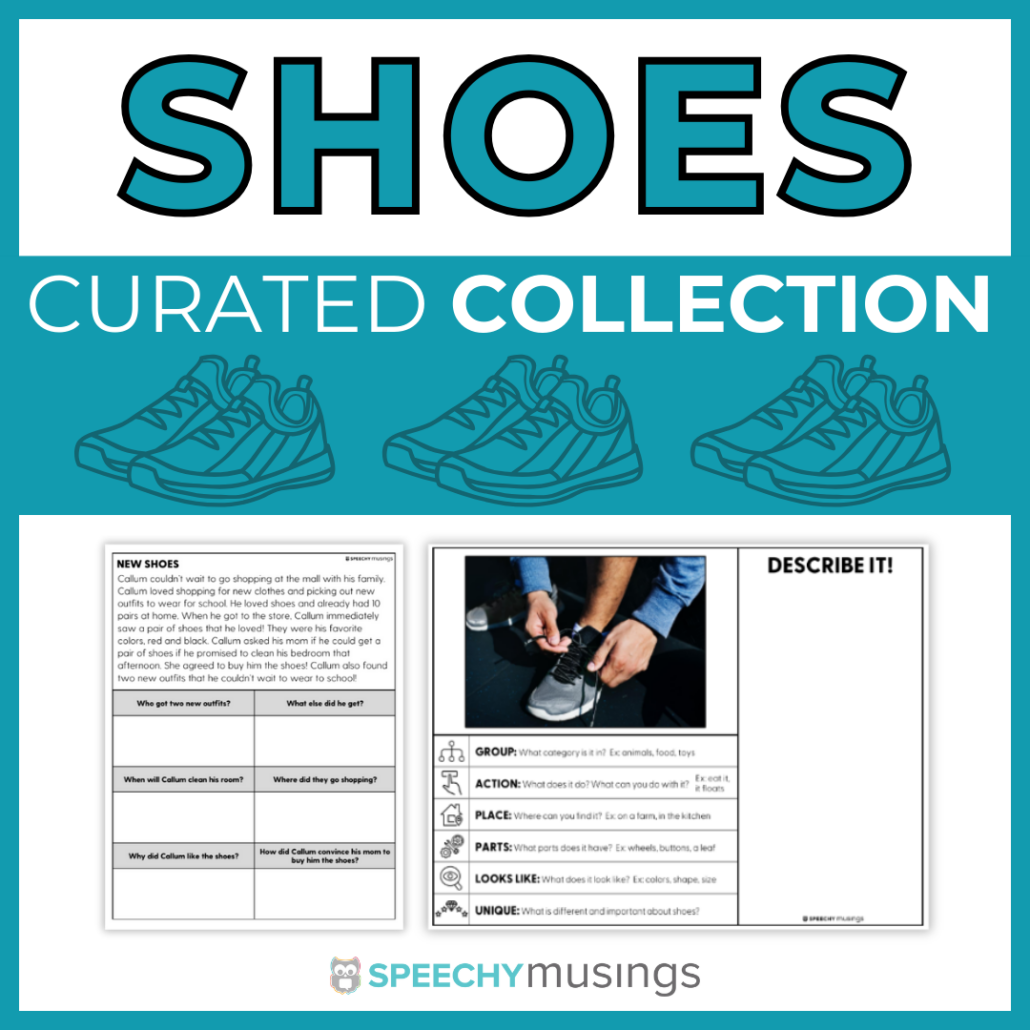 Shoes | Themed Language Unit | Speech Language Therapy.