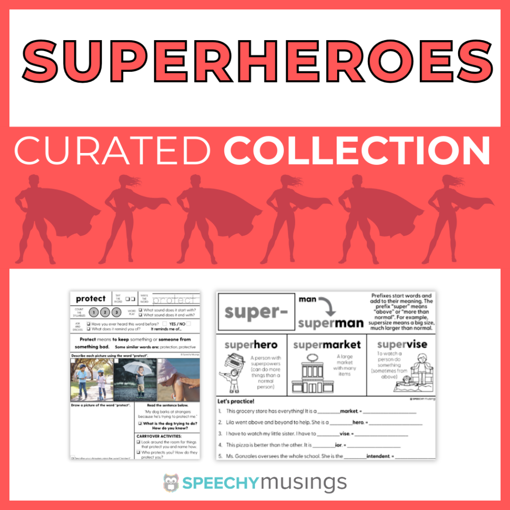 Superheroes | Themed Language Unit | Speech Language Therapy.