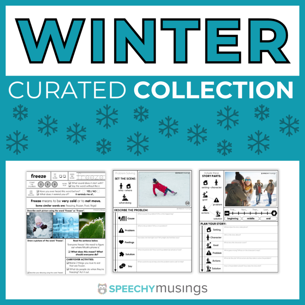 Winter | Themed Language Unit | Speech Language Therapy.