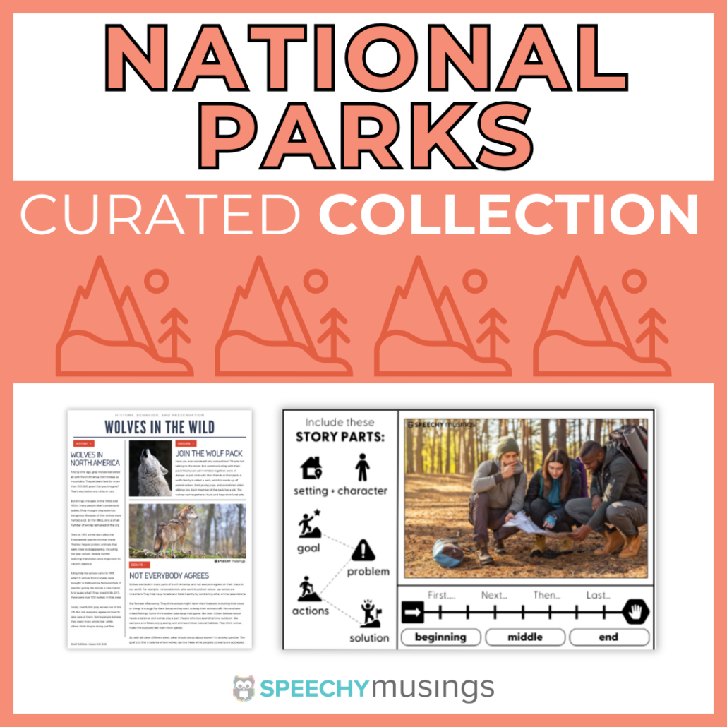National Parks | Themed Language Unit | Speech Language Therapy.
