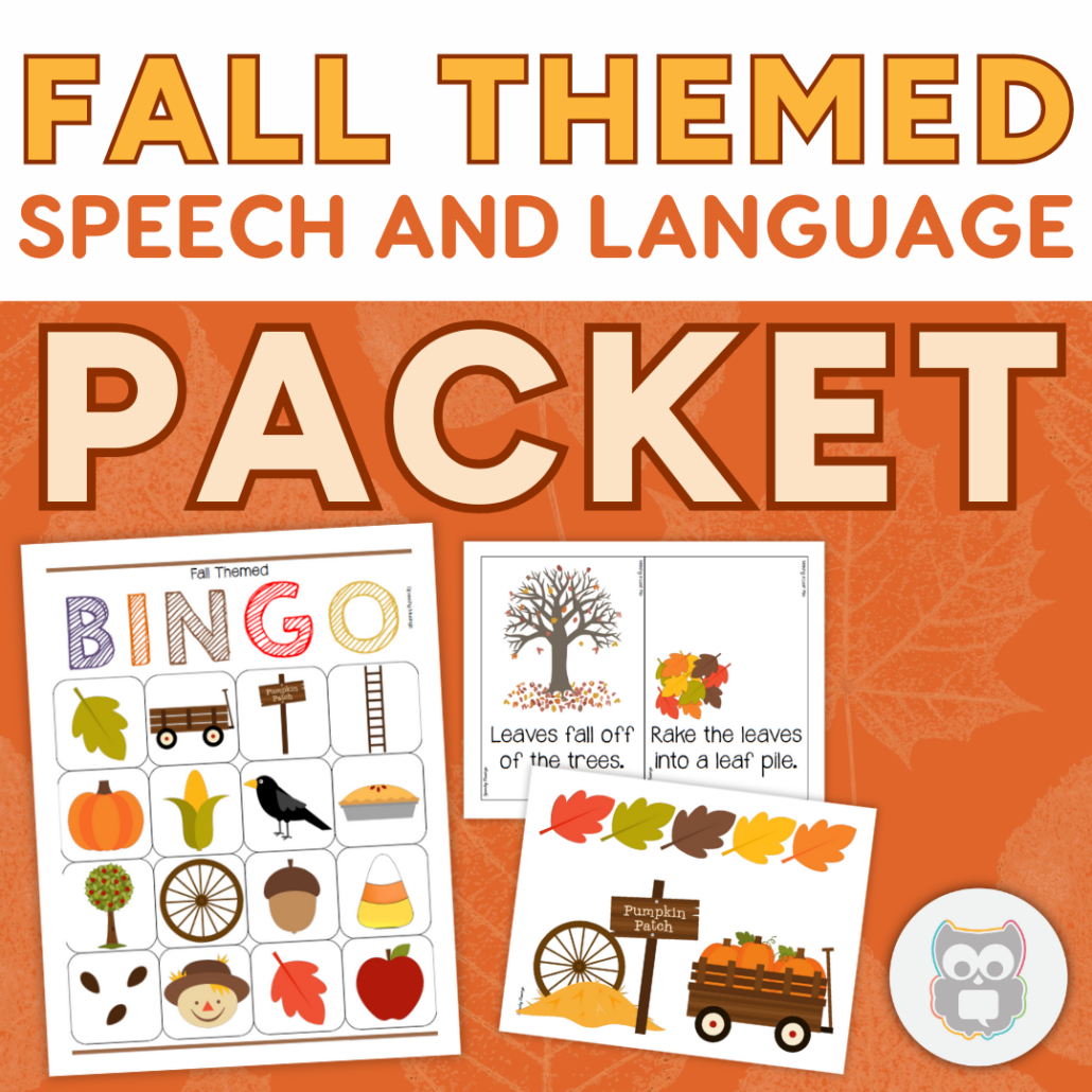 Fall Themed Speech and Language Packet.