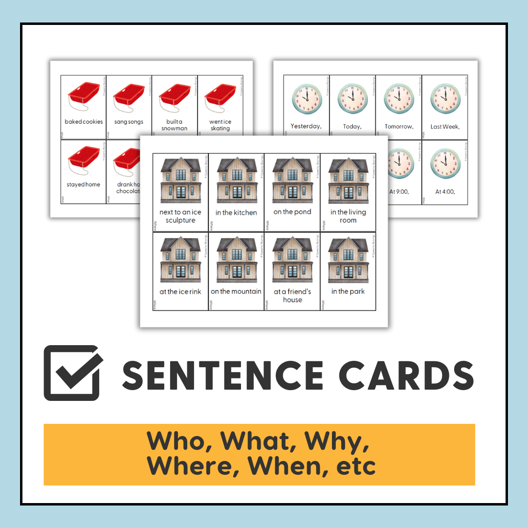 Frosty Friends Winter Sentences for Sentence Formulation & Building.