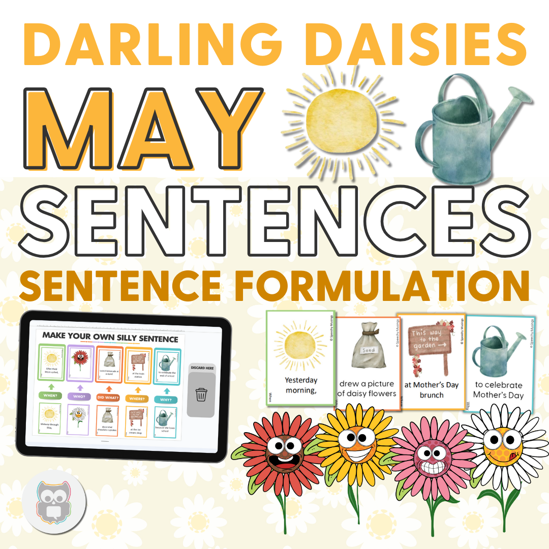 Darling Daisies May Sentences – Spring Speech Therapy Activity