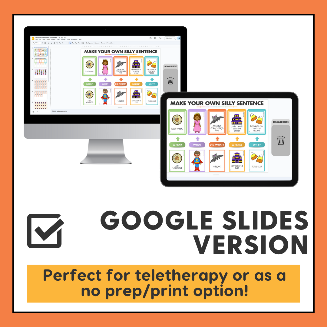 Haunted Halloween Sentences for Sentence Formulation.