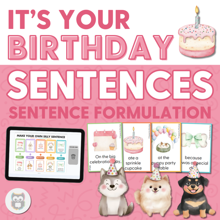 Party Peeps April Sentences – Fun Seasonal Speech Therapy
