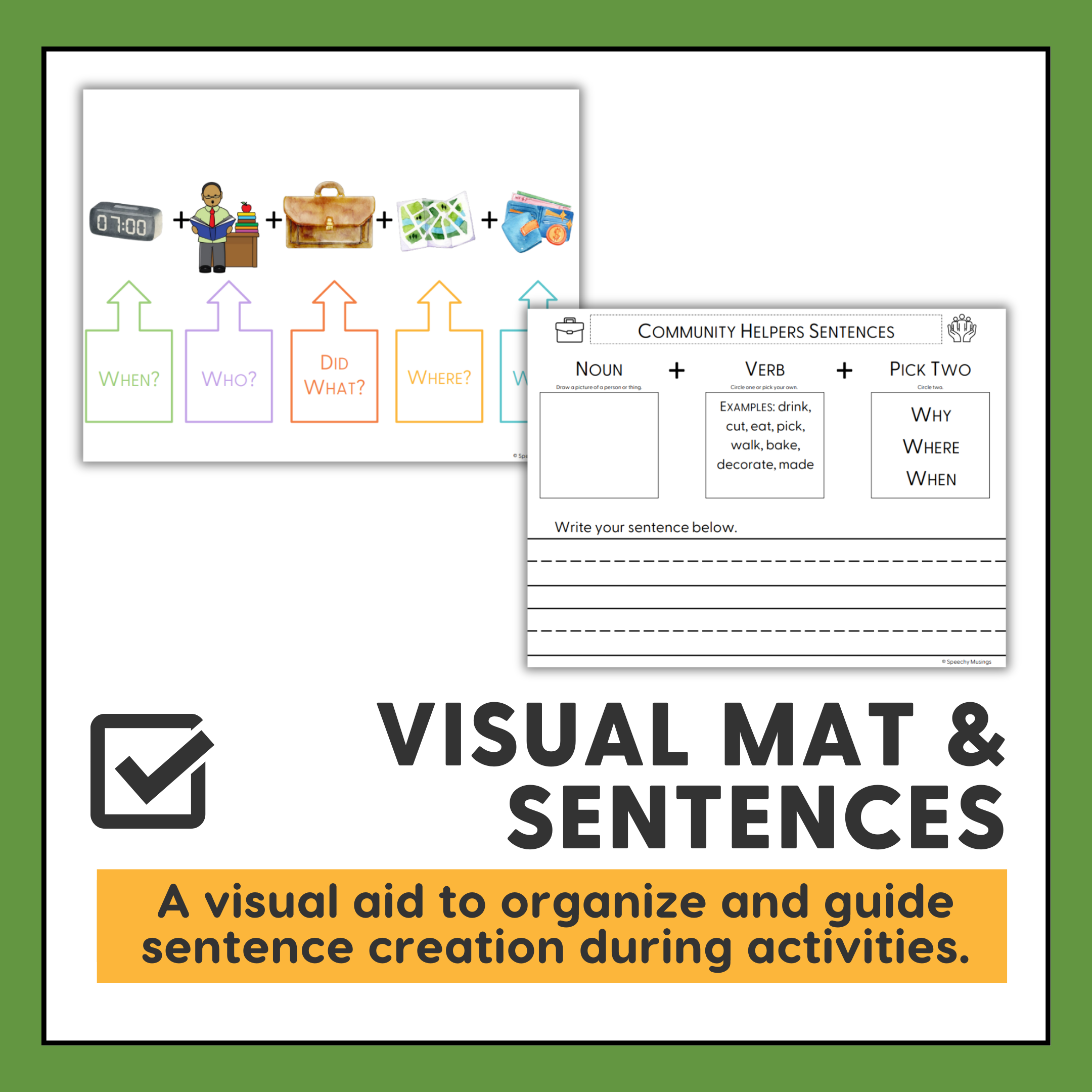 Friendly Community Helpers Sentences - Sentence Formulation.