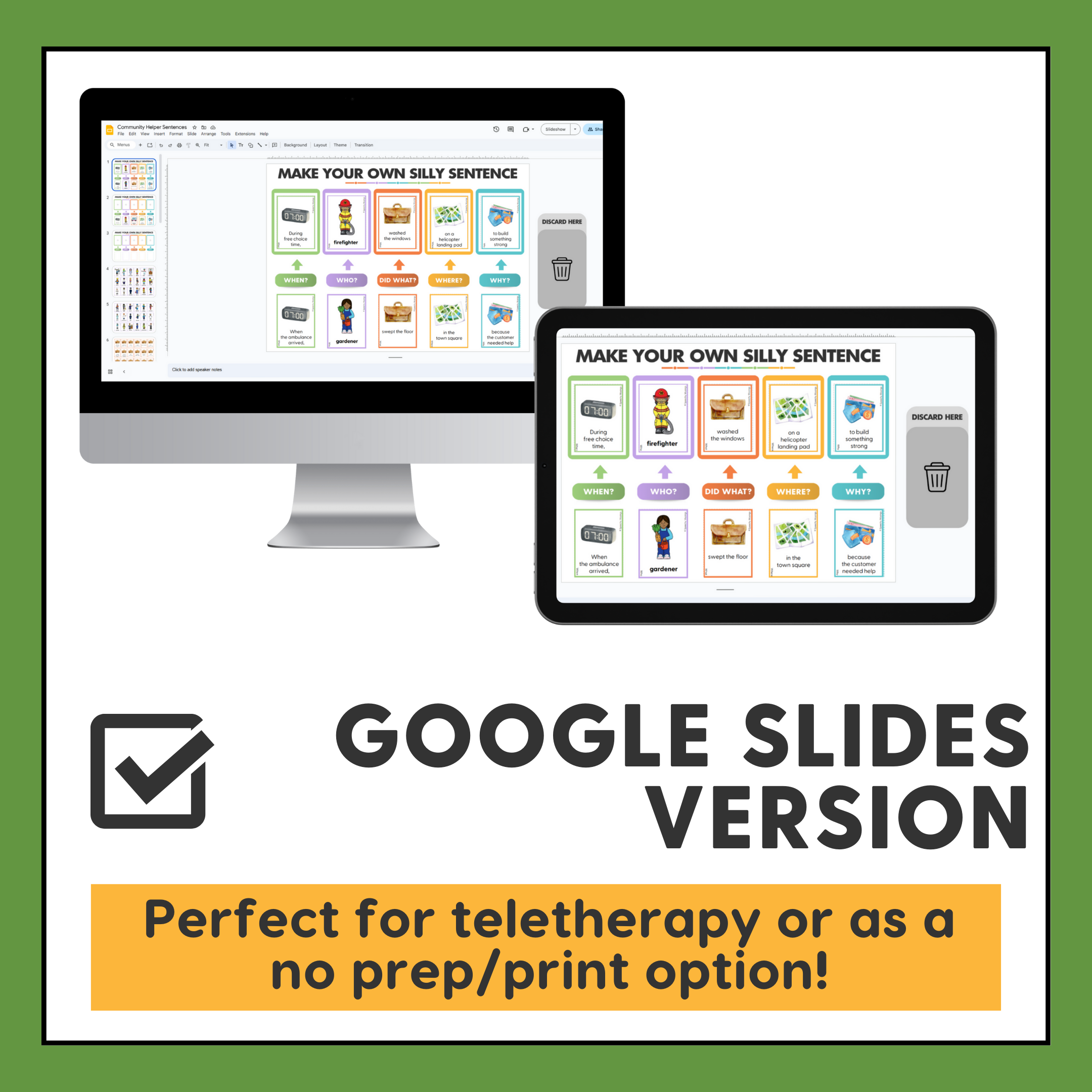 Friendly Community Helpers Sentences - Sentence Formulation.