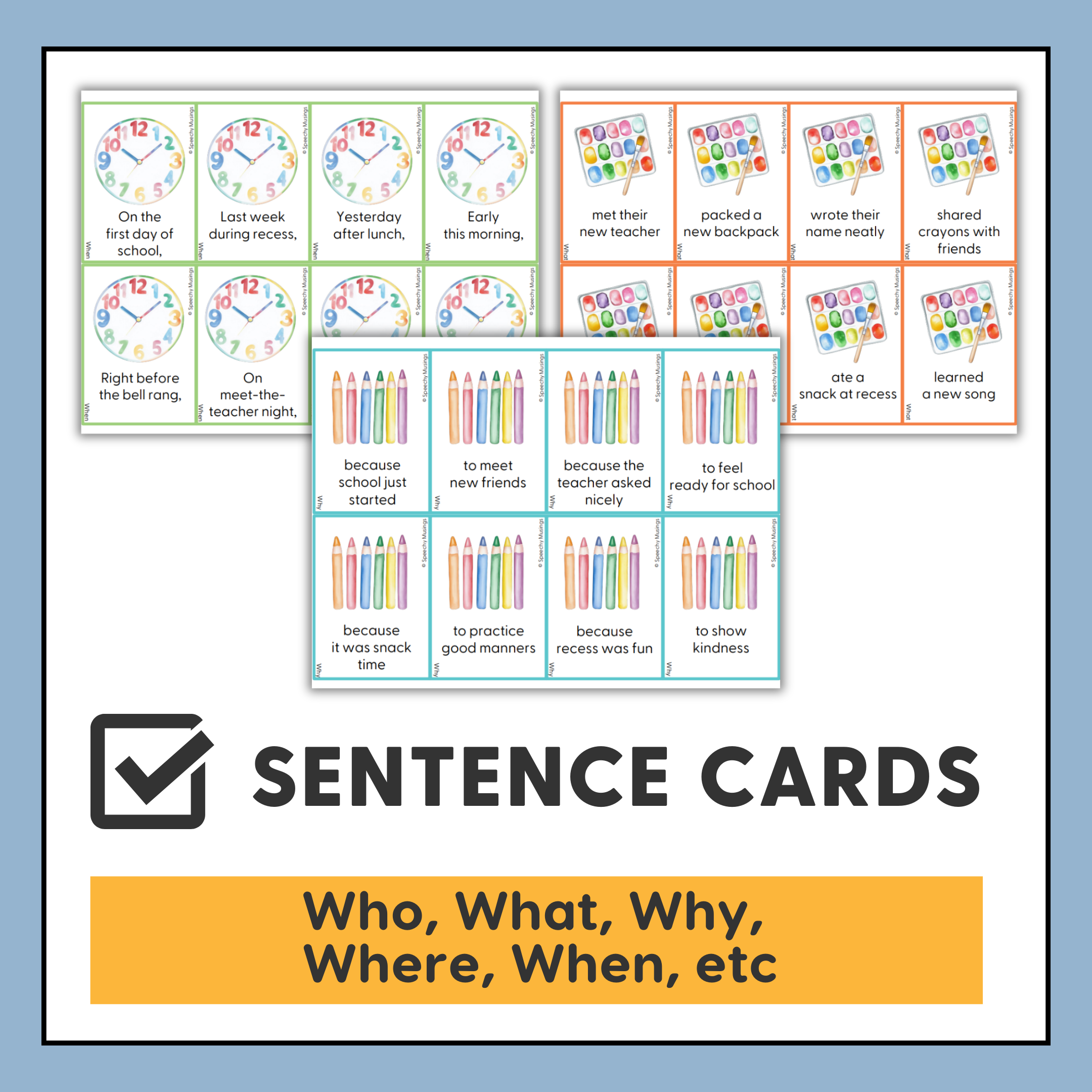 Back to School Sentence Formulation.